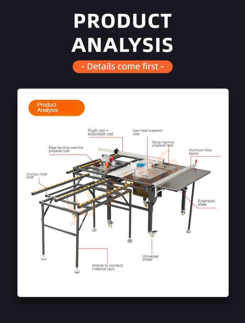 SBJ480 Multifunctional Folding Table Saw – Jujiang woodworking machine